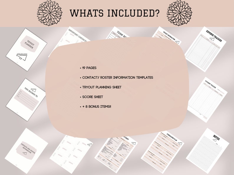 Editable Tryout Planner, Cheer Coach Planner, Printable, Canva Template ...