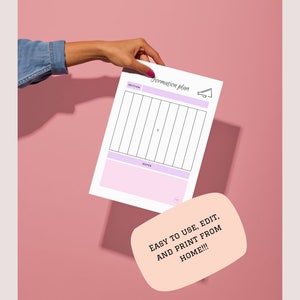 Editable 9 Panel Formation Template, Cheer Coach Planner, Printable - Etsy