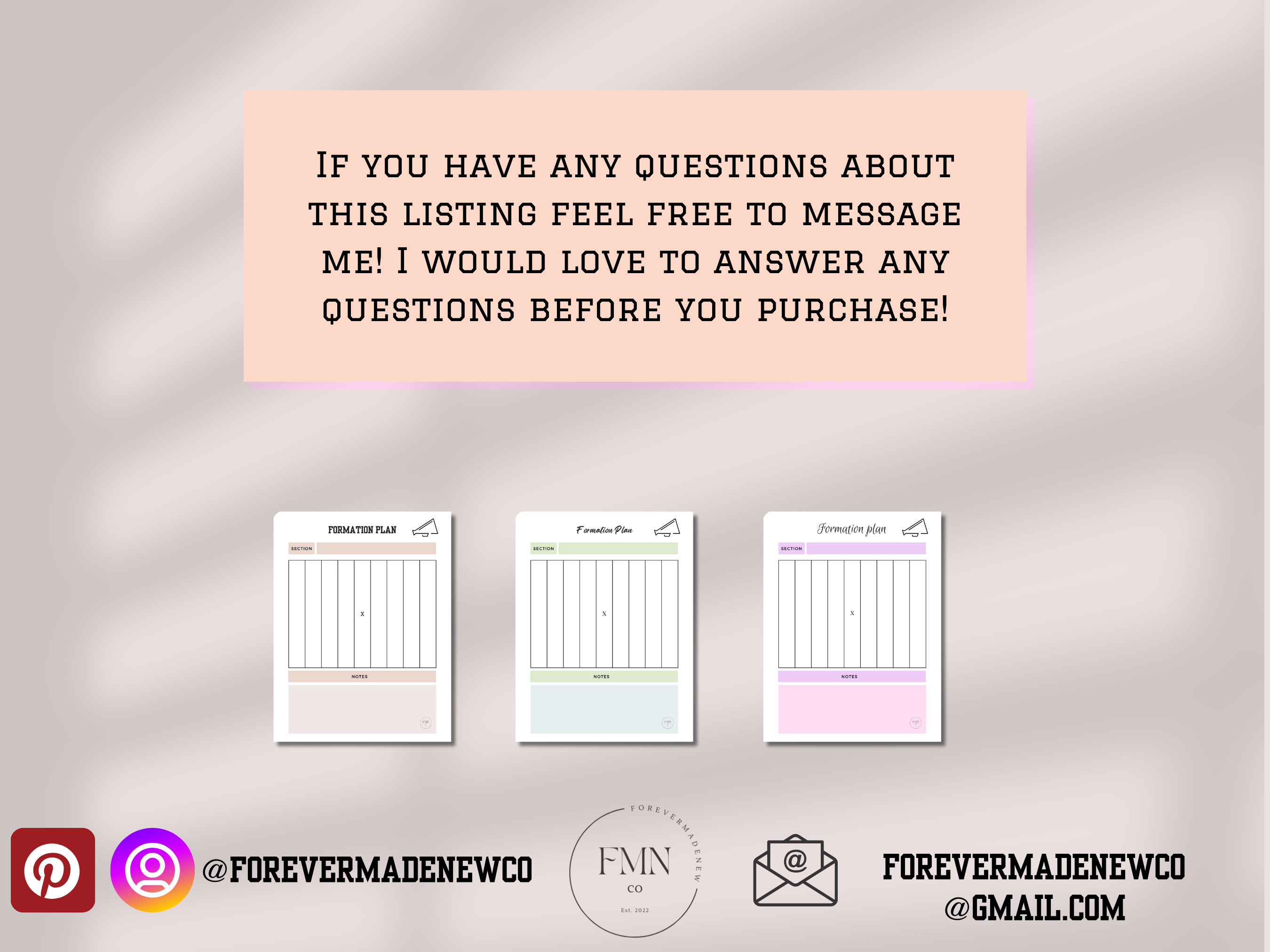 Editable 9 Panel Formation Template, Cheer Coach Planner, Printable - Etsy