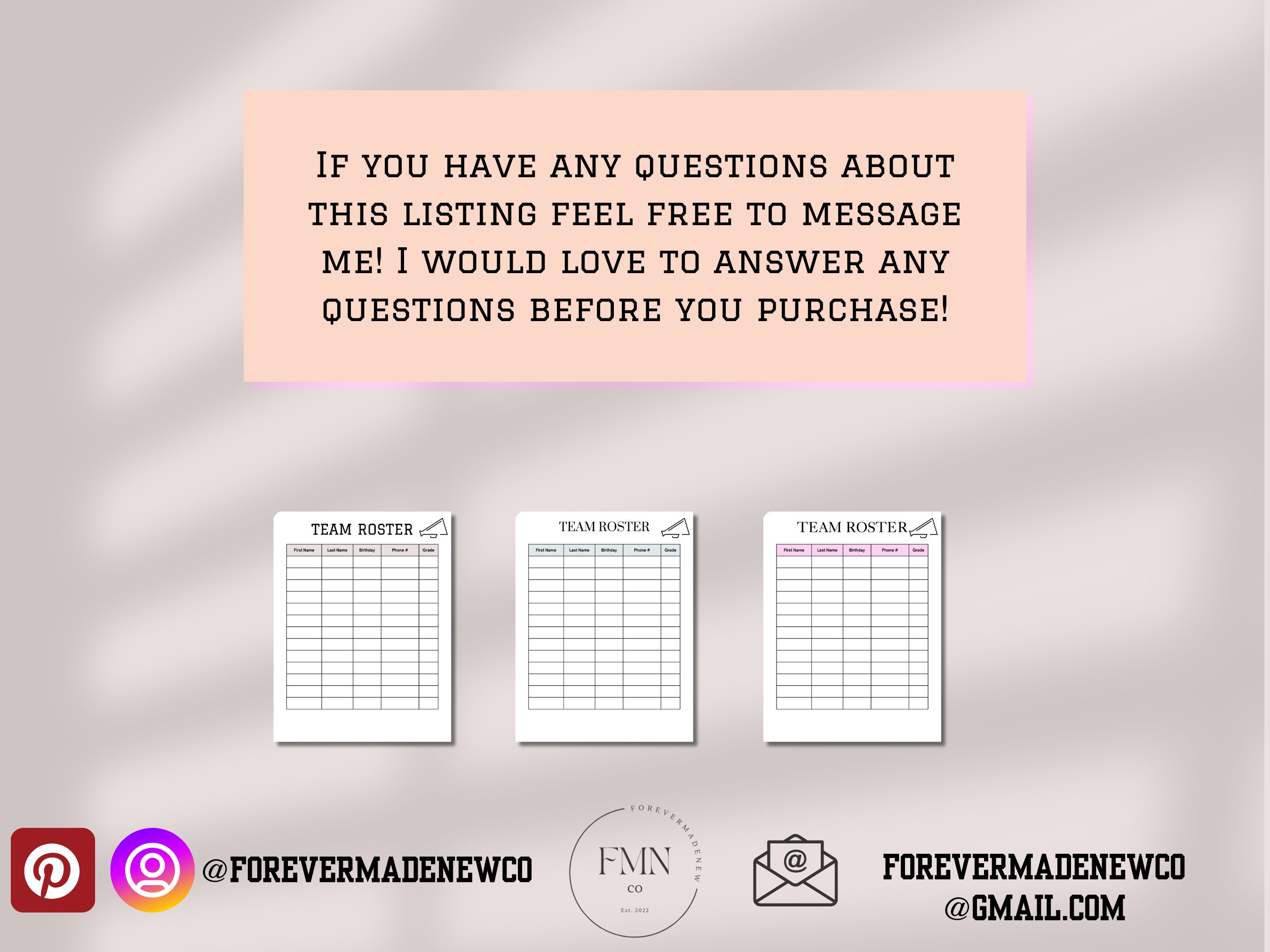 Editable Team Roster Template, Cheer Coach Planner, Printable - Etsy