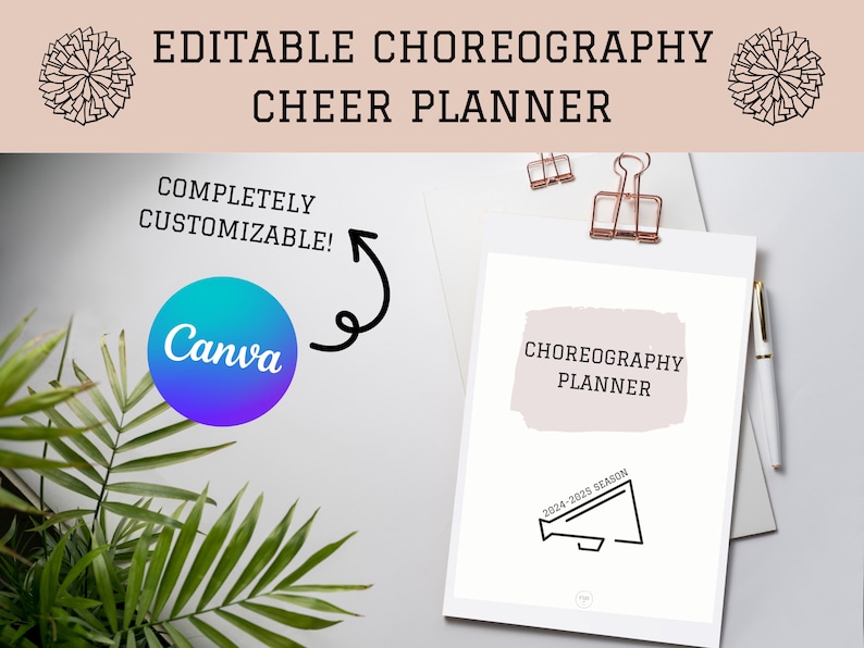 Editable Choreography Planner, Cheer Coach Planner, Printable, Canva ...