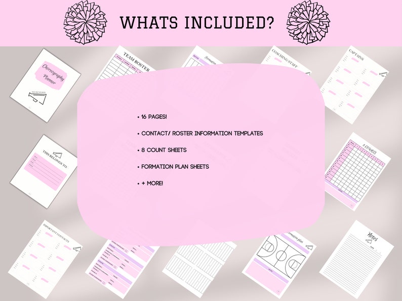 Editable Choreography Planner, Cheer Coach Planner, Printable, Canva ...