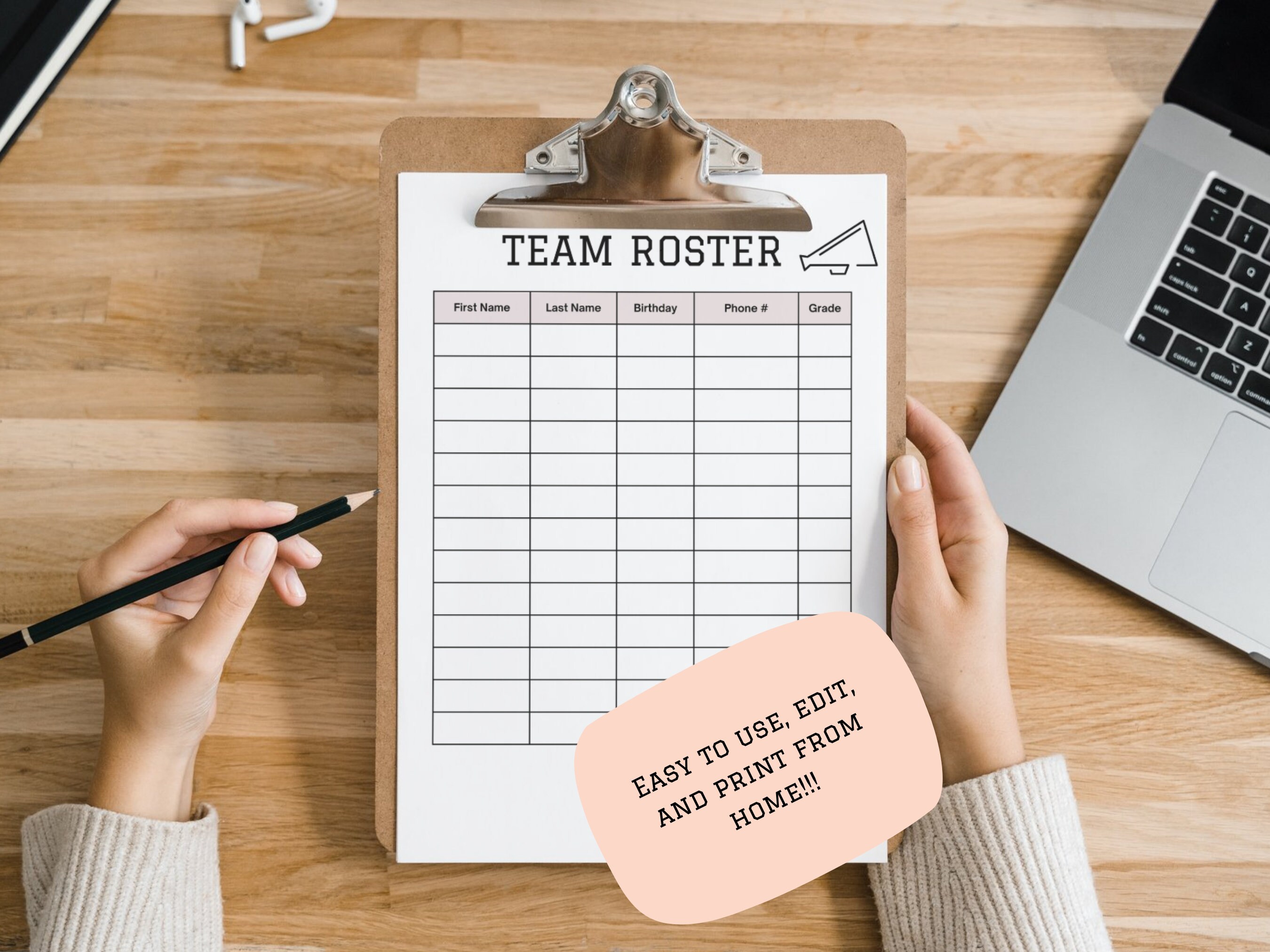 Editable Tryout Planner, Cheer Coach Planner, Printable, Canva Template ...