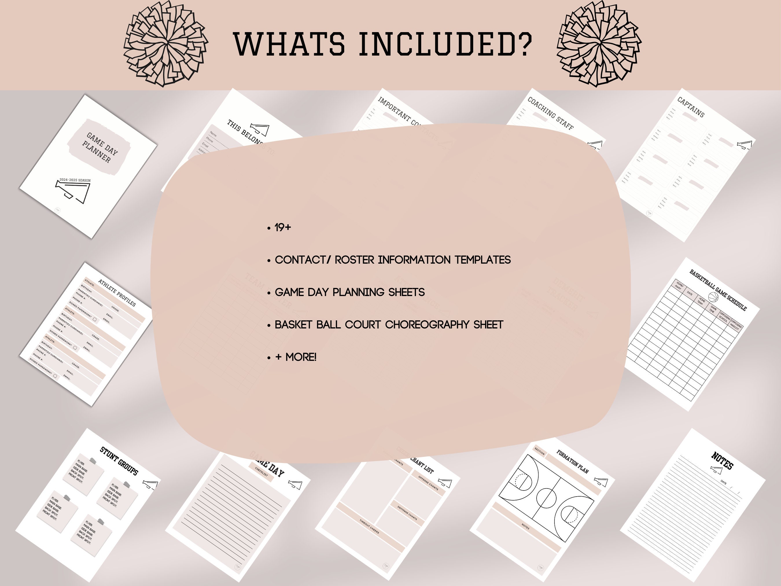 Editable Game Day Planner, Cheer Coach Planner, Printable, Canva ...