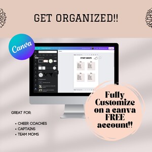 Editable Stunt Group Template, Cheer Coach Planner, Printable - Etsy