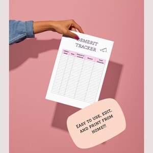 Editable Cheer Team Demerit Tracker Template, Cheer Coach Planner ...