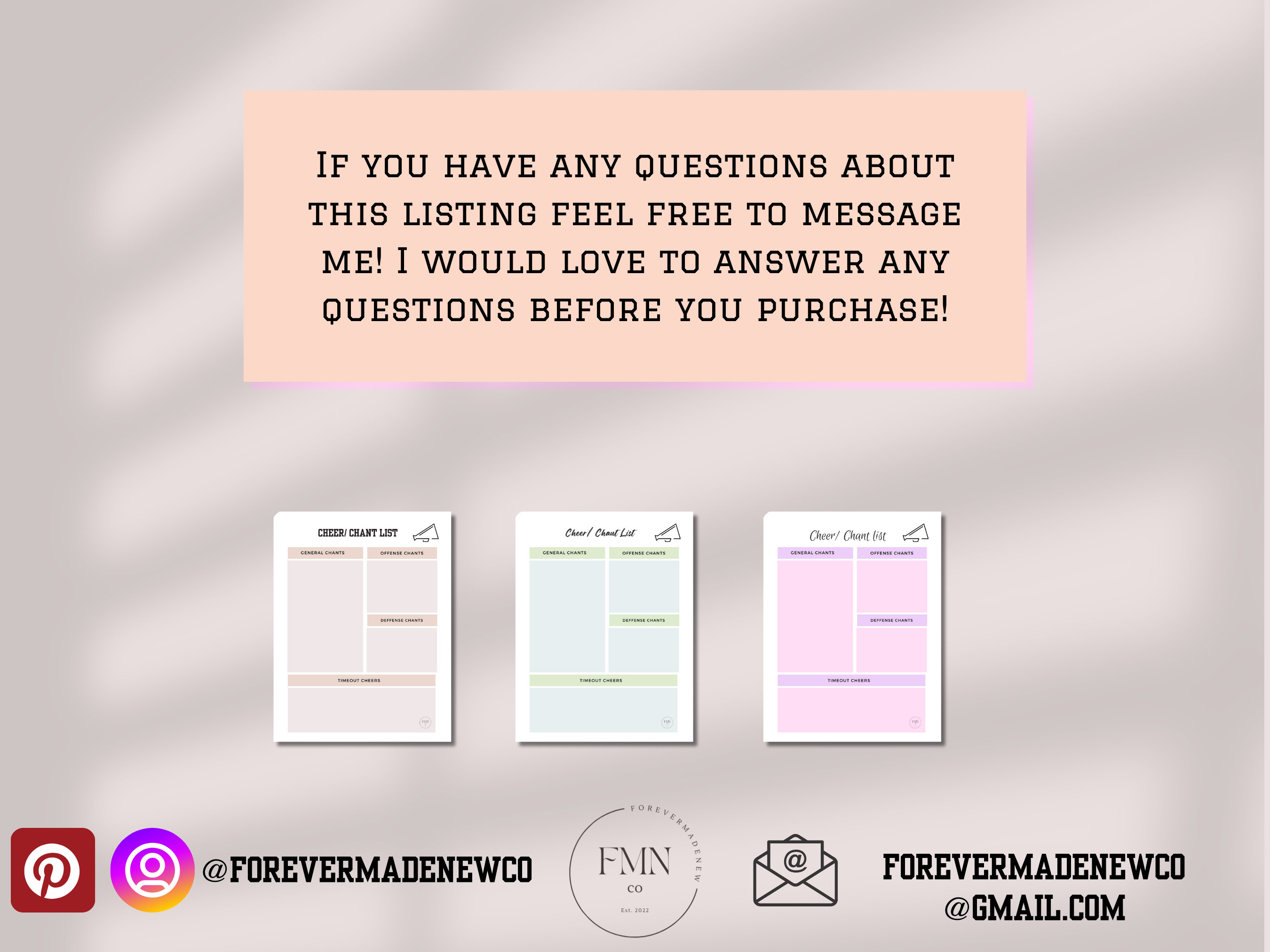 Editable Cheer/chant List Group Template, Cheer Coach Planner ...