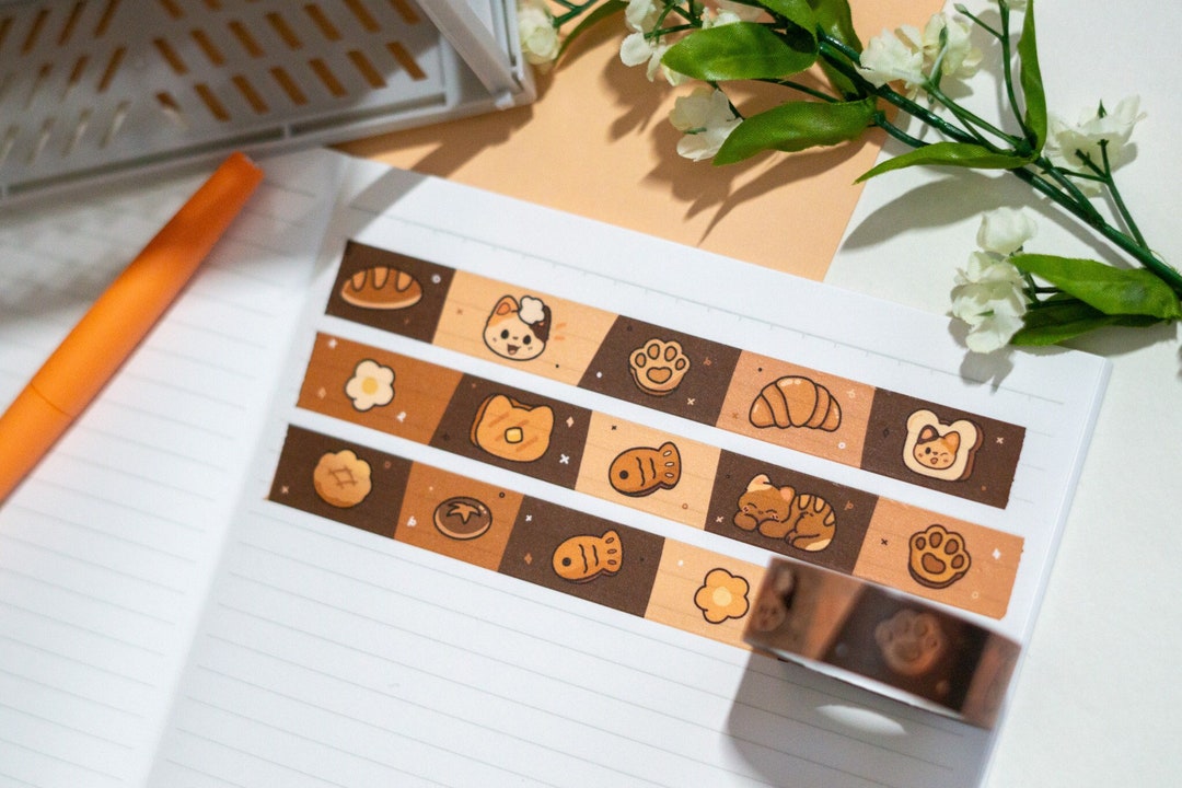 Cat Bakery Washi Tape Aesthetic Decorative Tape for Scrapbooking ...