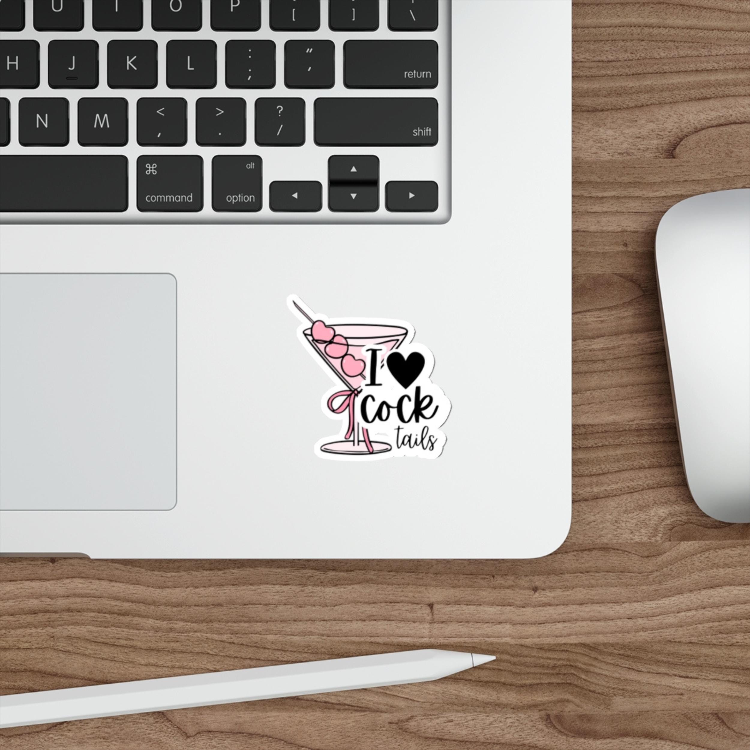 Filthy Martini Cocktail Sticker - Cute Girly Pink Aesthetic - Funny ...