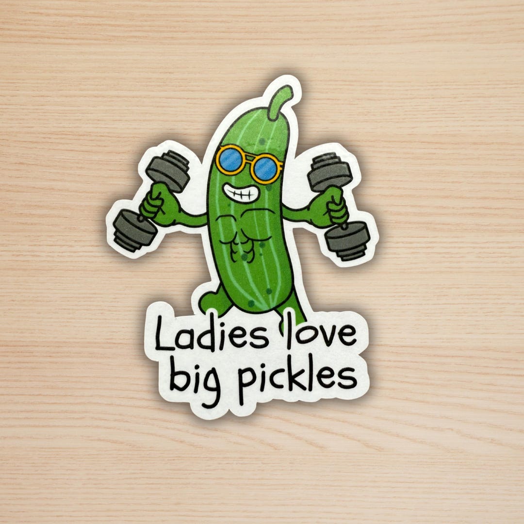 Pickle Sticker - Funny Food Art Gag Gift - Etsy