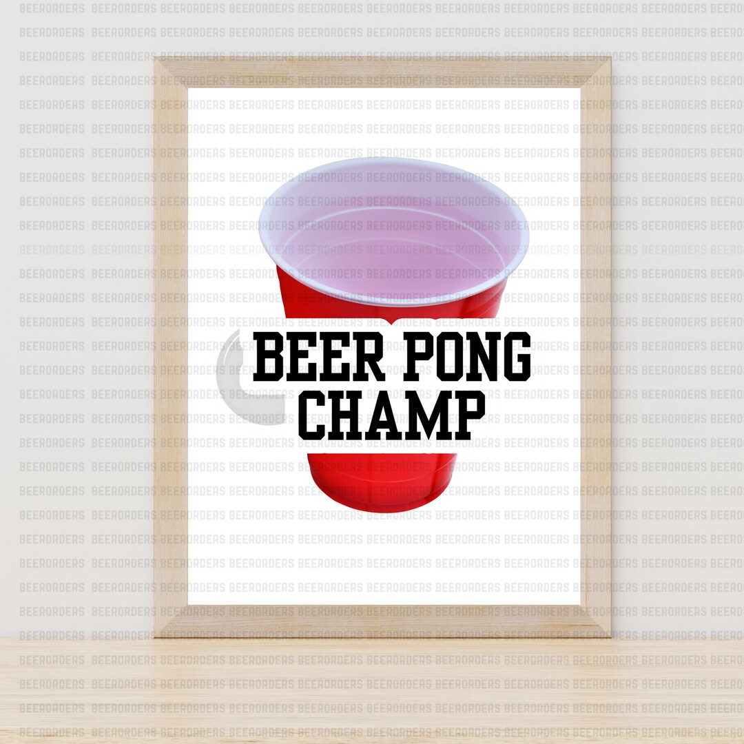 Beer Pong Wall Art Print Digital Download Printable Poster for Party ...