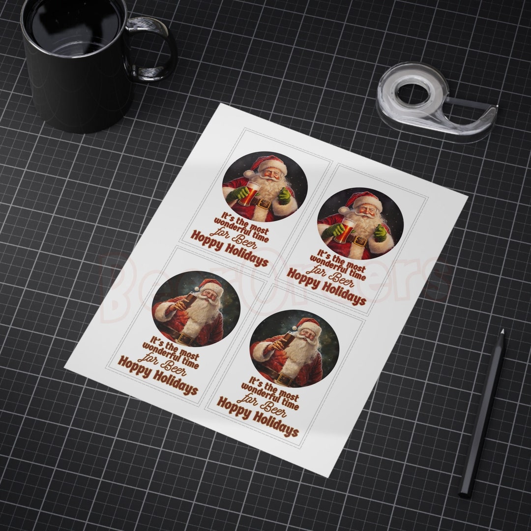 Printable Christmas Tag for Craft Beer Gifts Pair With a 6-pack for a ...