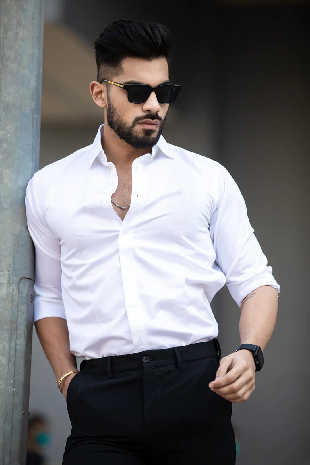 Premium Satin Stretch Shirt for Man Satin Dress Shirt for Man Office ...