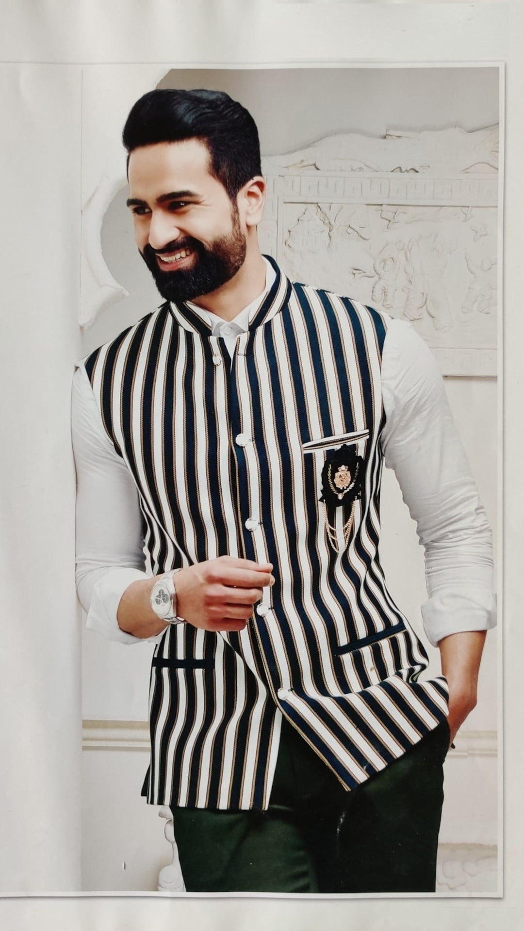 Stripes Nehru Jacket for Men Modi Jacket for Men Nehru - Etsy