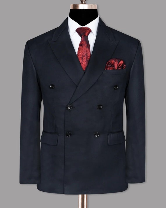 Black Double Breasted Formal Blazer for Men Blazer for - Etsy