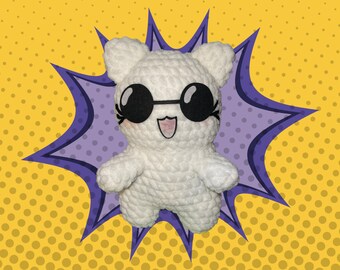 PHYSICAL ITEM Gojo Cat/cat With Sunglasses Crochet Plush - Etsy