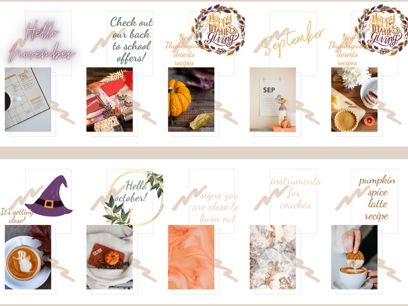 50 Instagram Stories Templates for Autumn Season Fall - Etsy