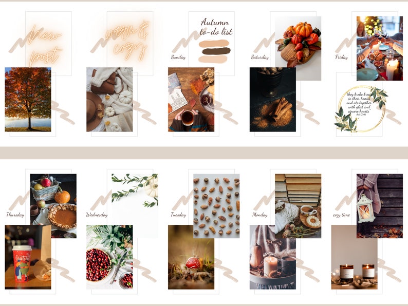 50 Instagram Stories Templates for Autumn Season Fall - Etsy