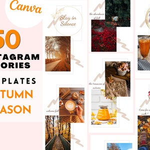 50 Instagram Stories Templates for Autumn Season Fall - Etsy