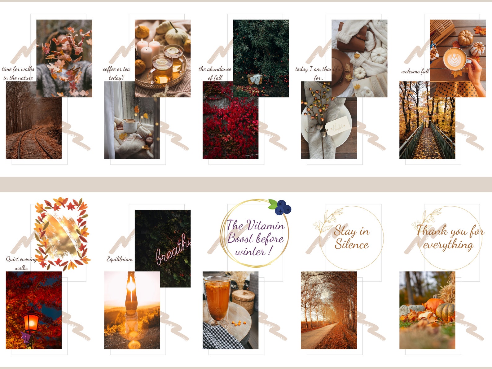 50 Instagram Stories Templates for Autumn Season Fall - Etsy