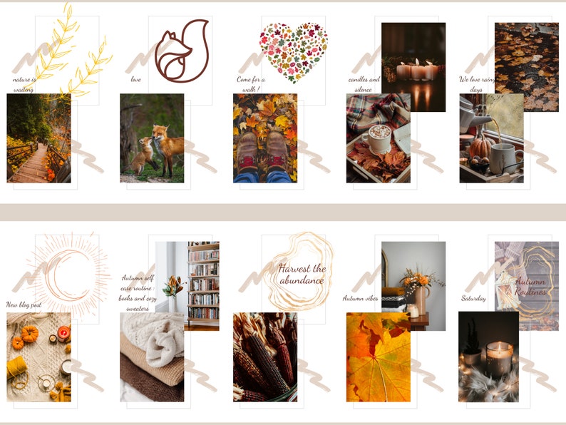 50 Instagram Stories Templates for Autumn Season Fall - Etsy