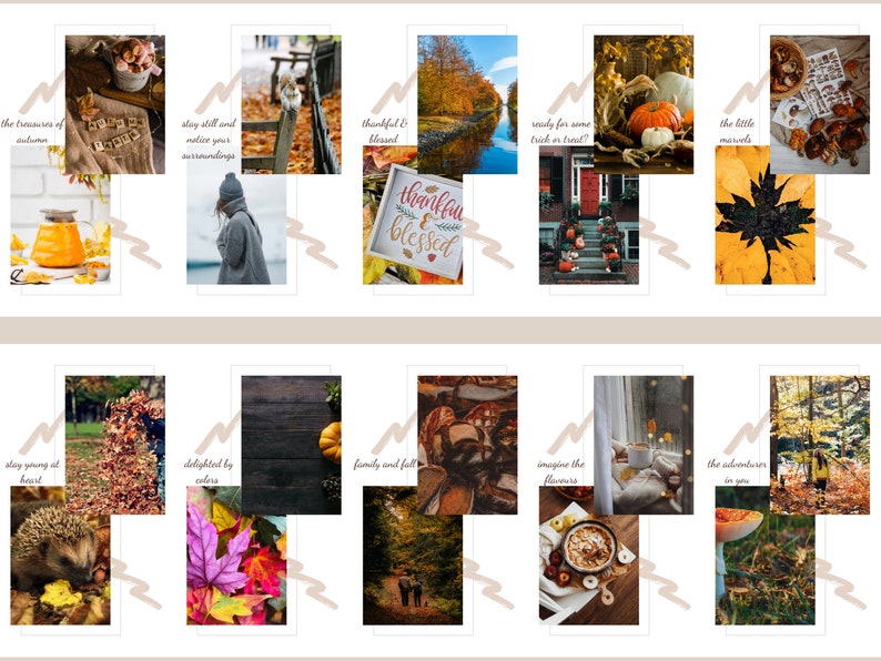 50 Instagram Stories Templates for Autumn Season Fall - Etsy