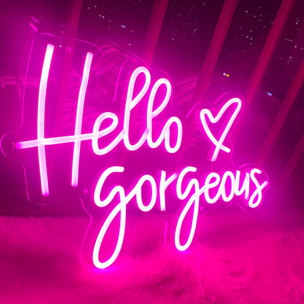Hello Gorgeous Neon Sign - Etsy