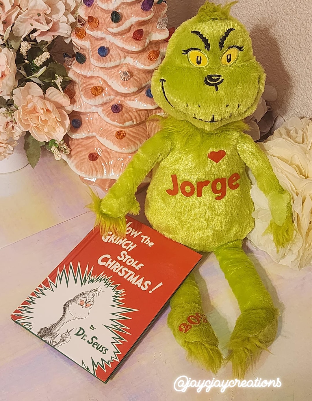 Grinch Plush Customizable - Etsy