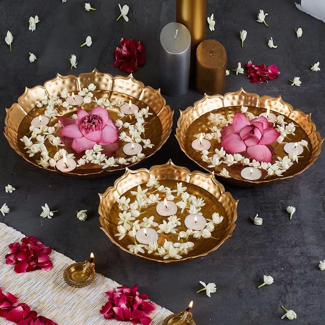 Wedding Haldi Mehndi Bowl Urli Onam Urli Bowl Urli With - Etsy