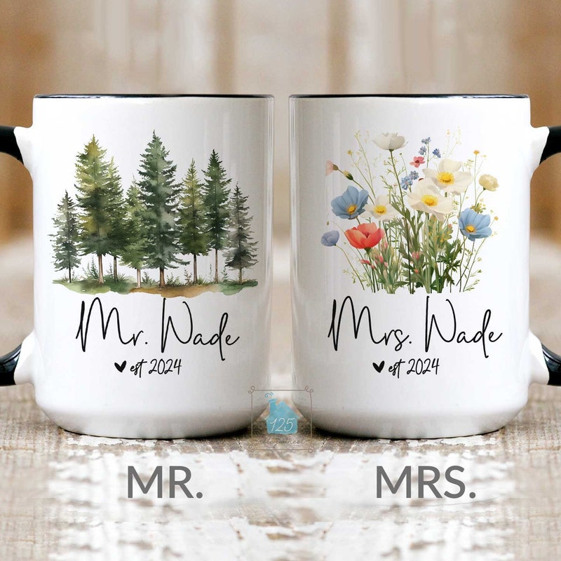 Mr and Mrs Mugs - Etsy