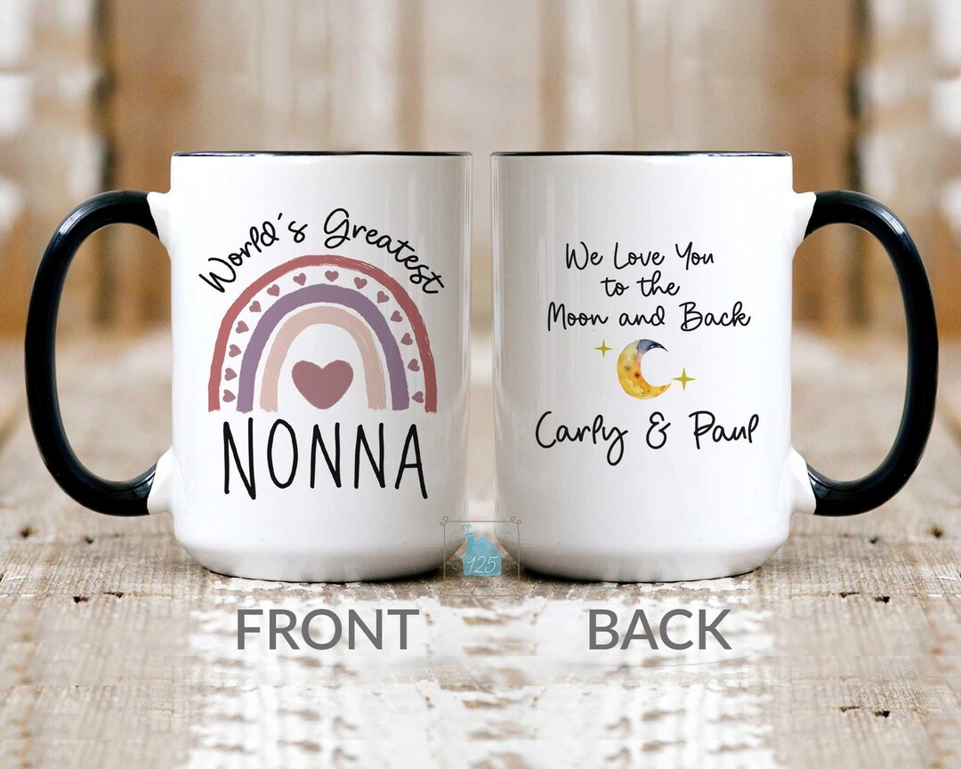 Nonna Mug, Nonna Gift, Personalized Italian Grandma Coffee Mug With ...