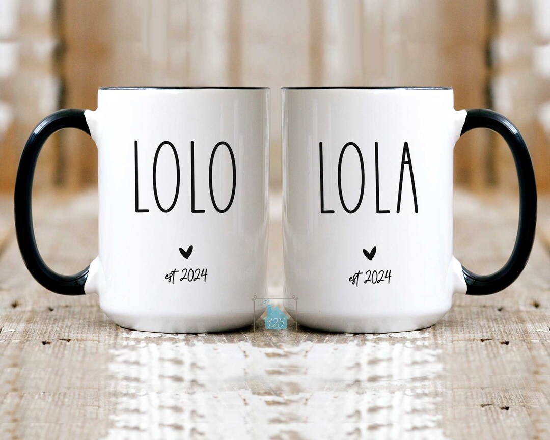 Lolo Lola Mug, Pregnancy Announcement Grandparents Mug, Filipino ...