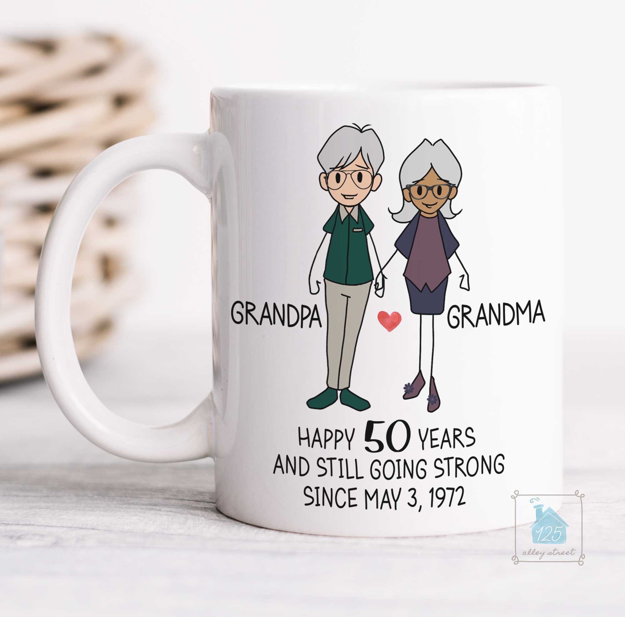 50th Anniversary Mug 50 Year Wedding Anniversary Gift for Her - Etsy