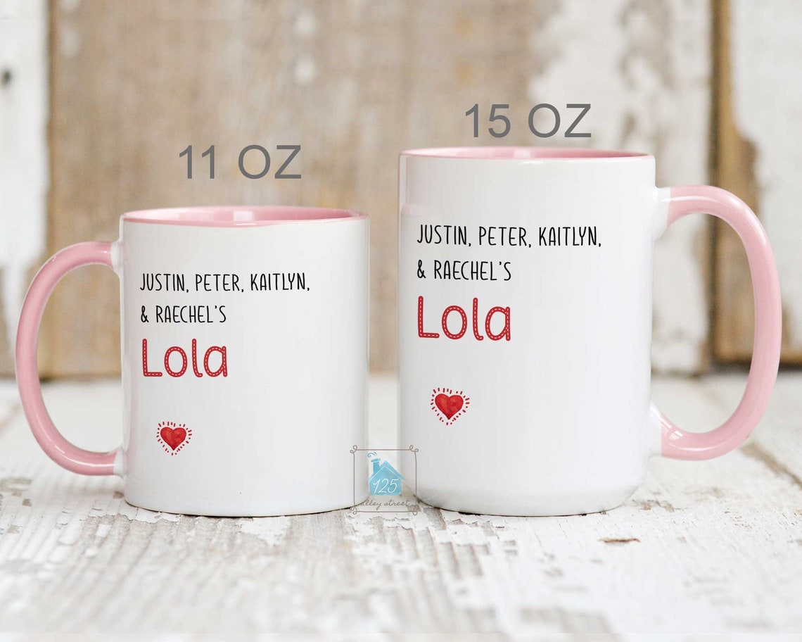 Lola Mug, Personalized Filipino Grandma Gift for Lola From Grandkids ...