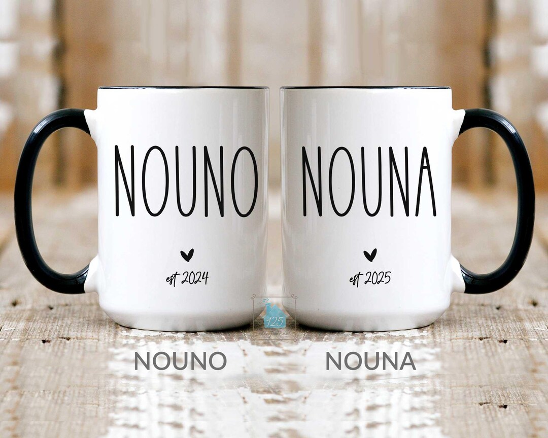 Nouno Nouna Mug, Godparent Proposal, Greek Godparents Gift, Pregnancy ...