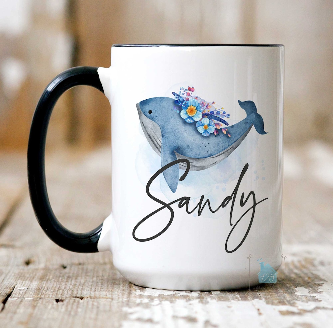 Blue Whale Mug, Whale Mug, Personalized Whale Gifts for Women Girls ...