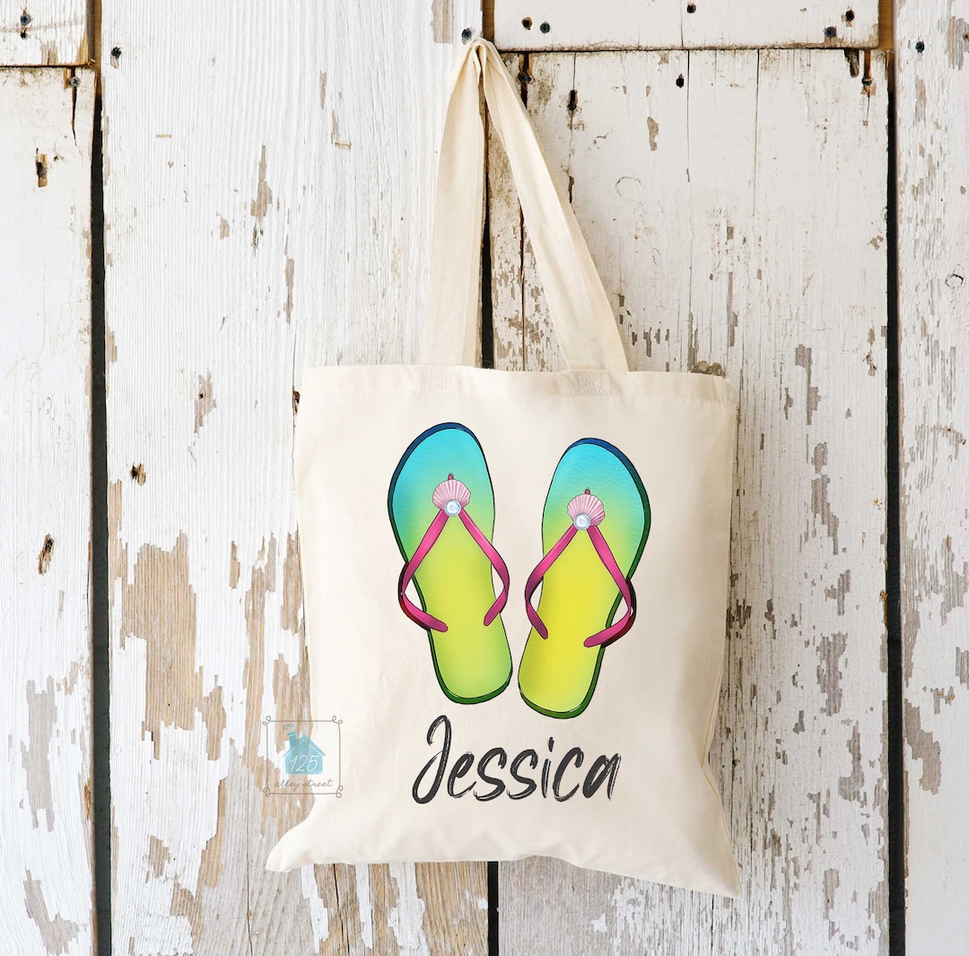 Personalized Beach Tote Bag, Beach Canvas Tote Bag for Women, Summer ...