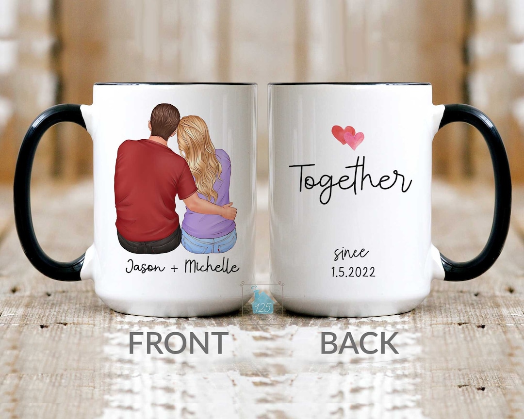 Personalized Couple Mug, Anniversary Gift, Custom Names - Etsy