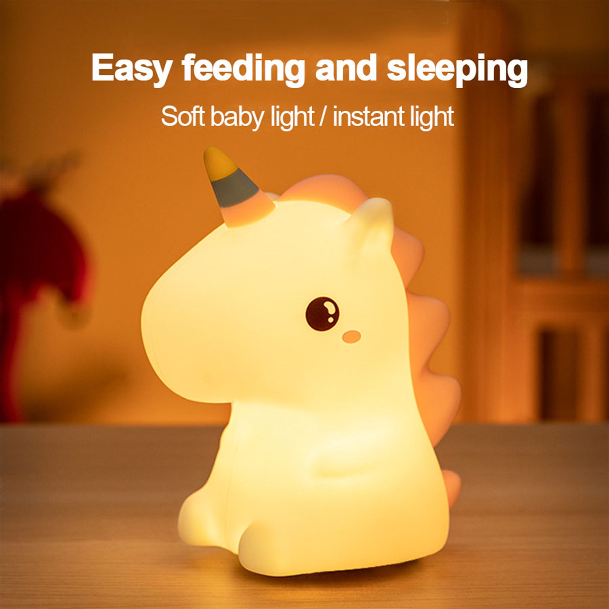 Guoxing Mini Cute Cartoon Night Light, Pat Light Soft Silicone Children ...