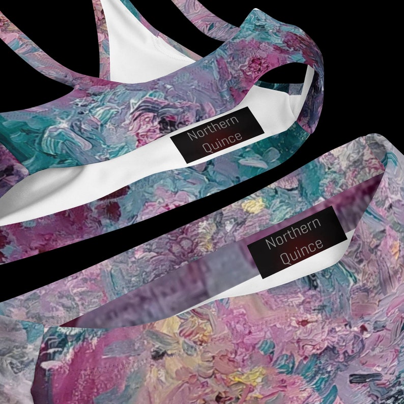 Malibu Flowers Bikini Set-women's High-waisted Swimwear, Floral ...