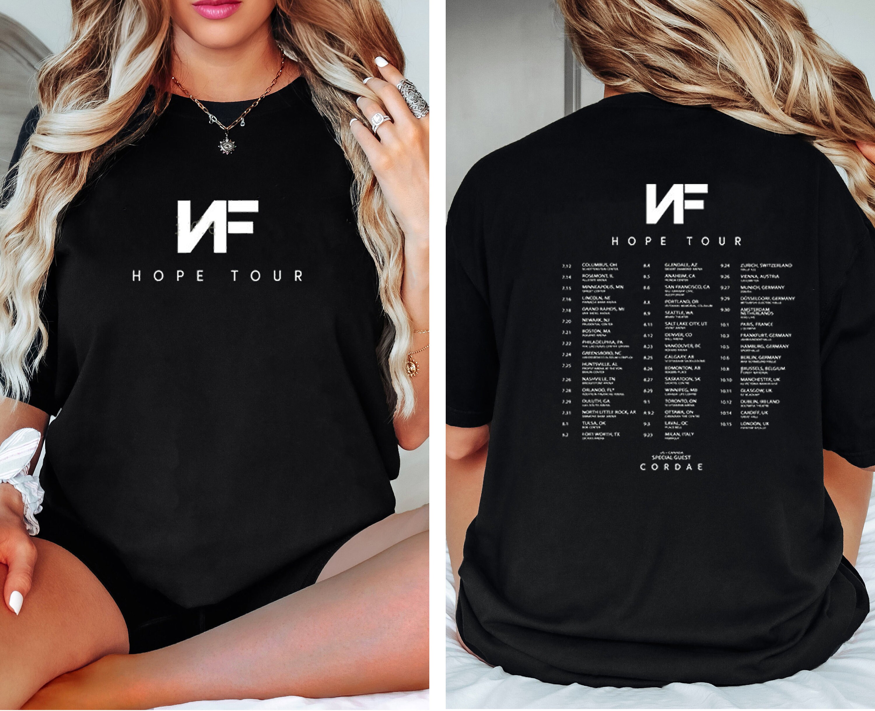 NF Hope Tour 2024,NF Hope Tracklist Shirt,Hope Album Tour Merch Tshirt ...