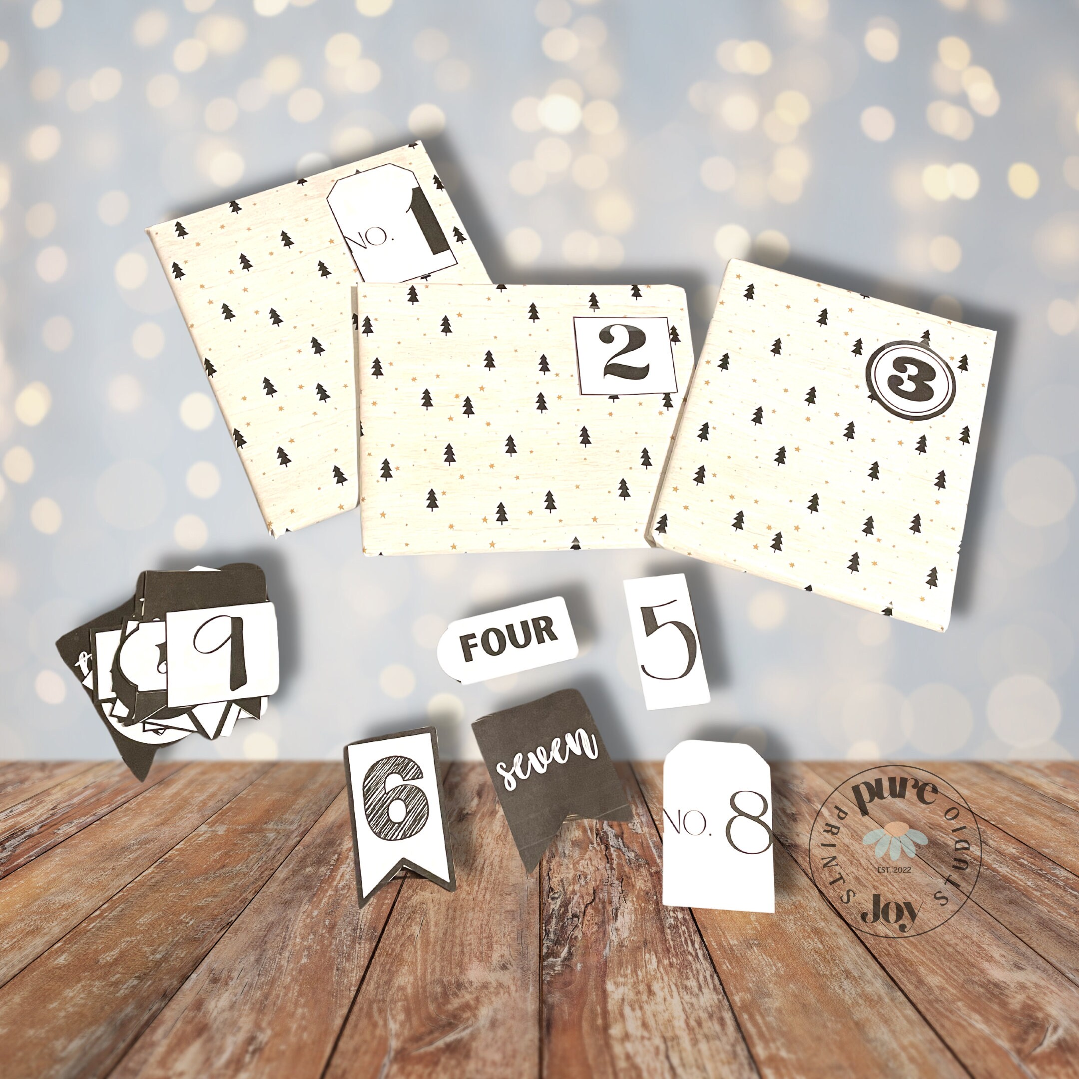 Book Advent Numbers | Advent Calendar Numbers | Printable Tags for ...