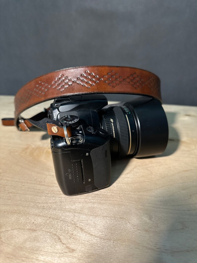 Handcrafted Leather Camera Strap: Durable, Stylish, Comfortable | Unique Handcrafted Camera ...