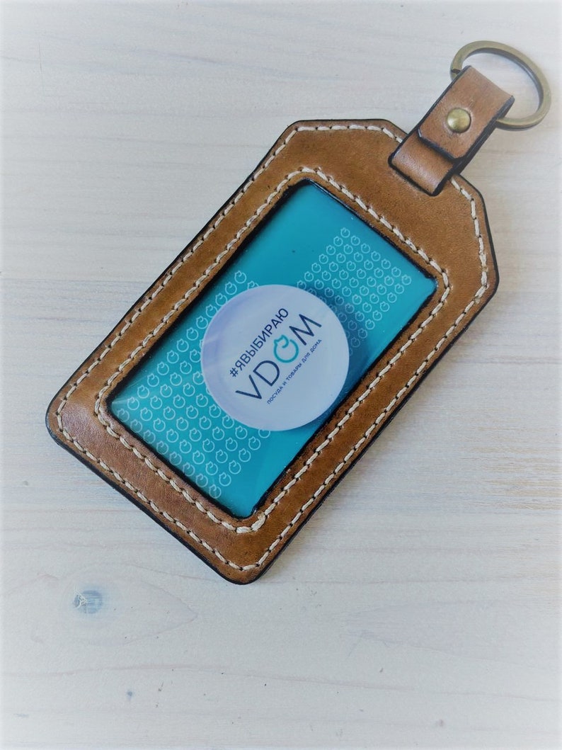 Leather Pass Case, Small Wallet for Cards, Custom Leather ID Card ...