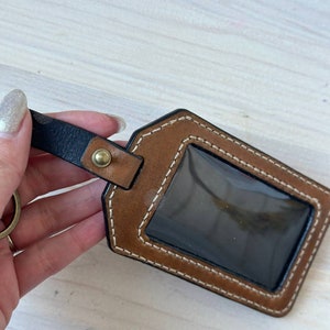Leather Pass Case, Small Wallet for Cards, Custom Leather ID Card ...