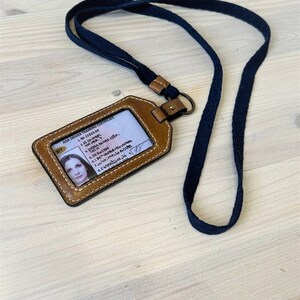 Badge Carrier for Work Office, Leather Pass Case, Custom Leather ID ...