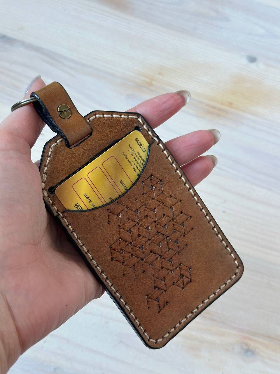 Badge Carrier for Work Office, Leather Pass Case, Custom Leather ID ...