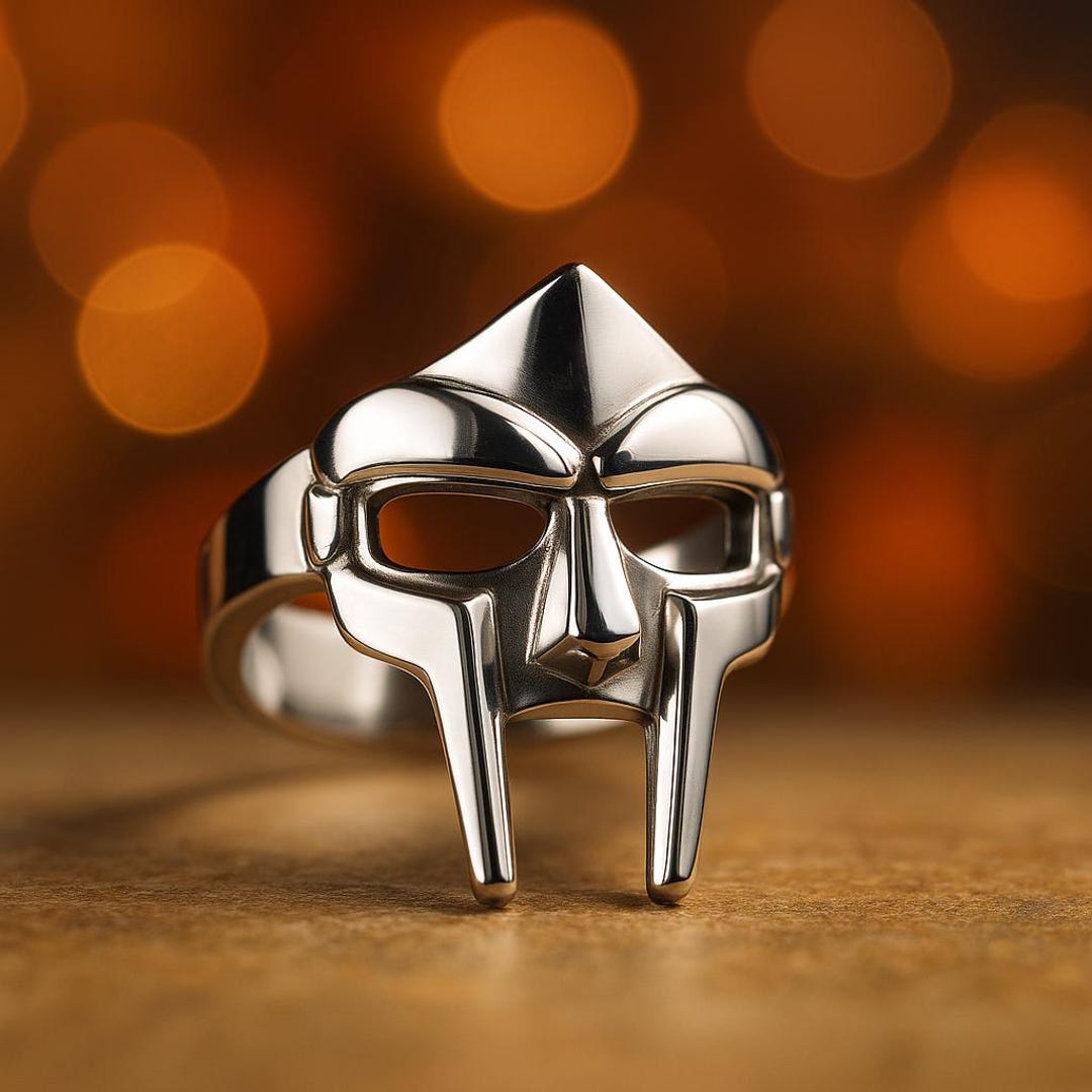 Sterling Silver MF DOOM Mask Ring – Villain Face Hip Hop Ring – Rap ...