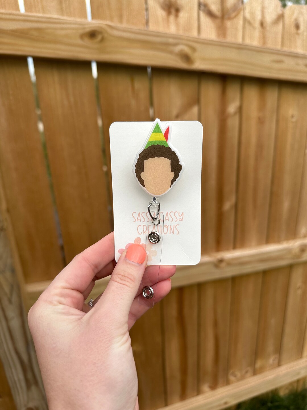 Elf Badge Reel Nurse Gift Christmas Winter - Etsy