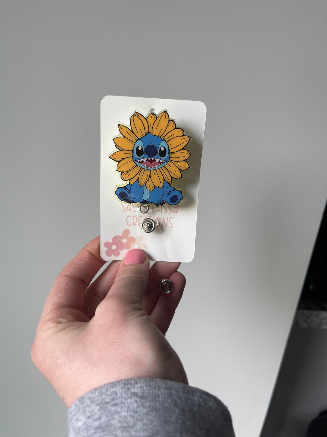 Sunflower Alien Badge Reel Nurse Gift - Etsy